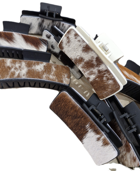 Hair Clips - Cowhide Tan, Brown or Black – JF HIDES